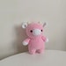 Pink Fat Valentines Cow, Crochet Cow Marshmallow, Plush Cow in Pastel ...