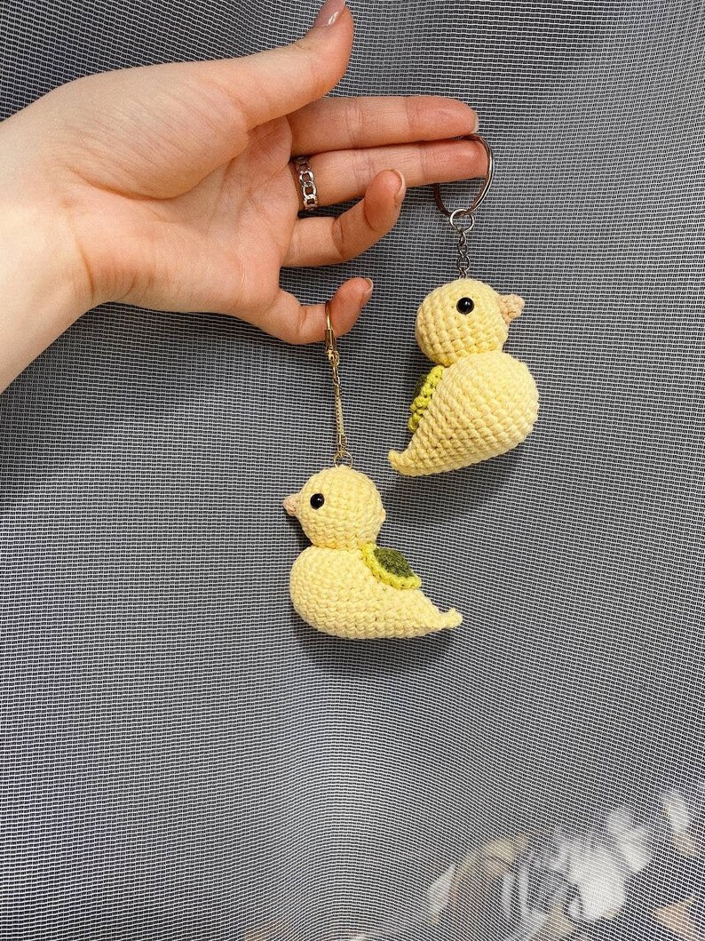Crochet Turtle Duck Keychain plush Avatar Keychainavatar | Etsy