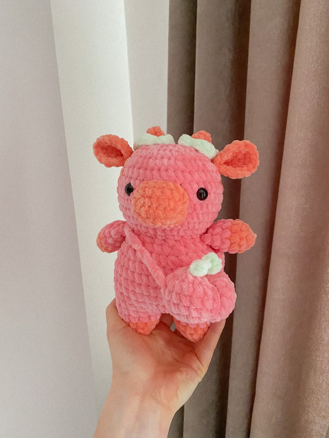 Cute Peach Cow Doll Custom Plushie Personalized Gift - Etsy