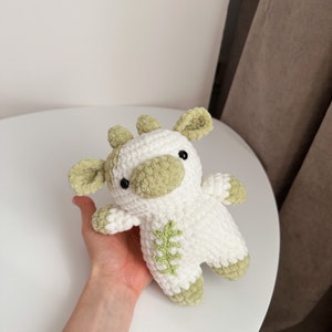 Crochet Fern Cow Plushie Amigurumi Stuffy Farm Animal - Etsy