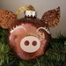 Brown Glitter Pig Ornament - Etsy