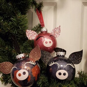 Brown Glitter Pig Ornament - Etsy