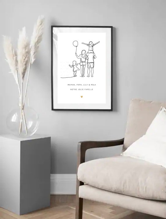 Single Line Family Poster - Etsy