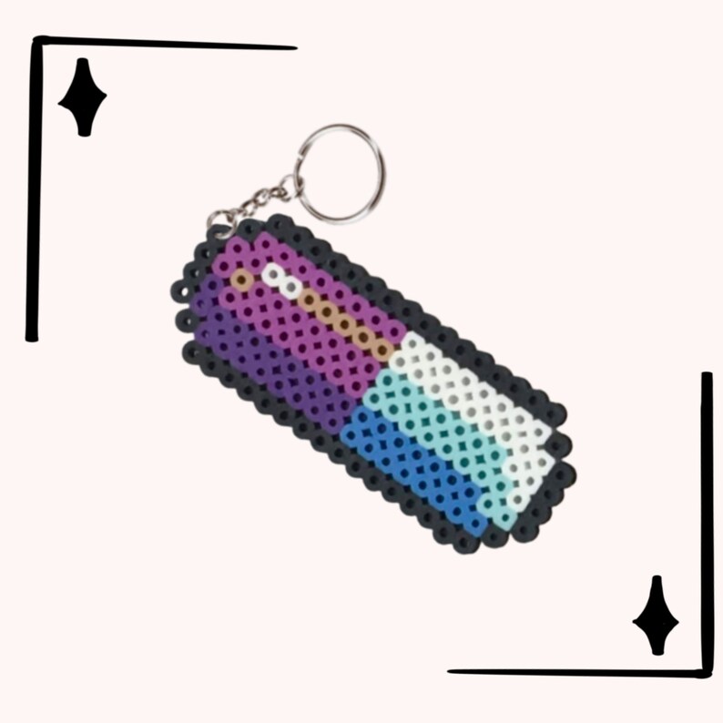 Custom Pill Capsule Perler Bead Keychain Customizable - Etsy