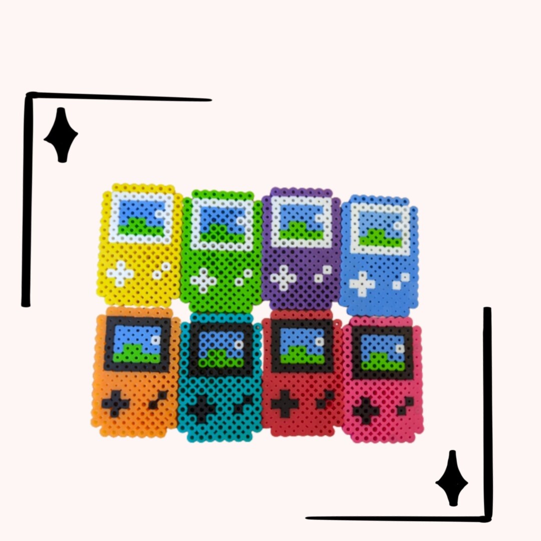 Custom Gameboy Perler Bead Keychain Customizable Keychain - Etsy
