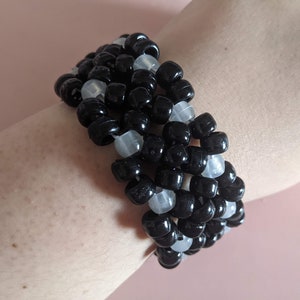 Kandi Cuff, Pastel Goth Kandi Bracelet, Custom Glow in the Dark Kandi ...