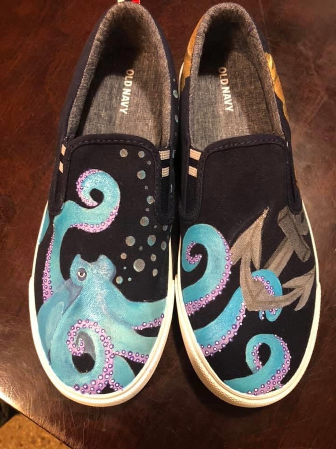 Handpainted Octopus Shoes - Etsy