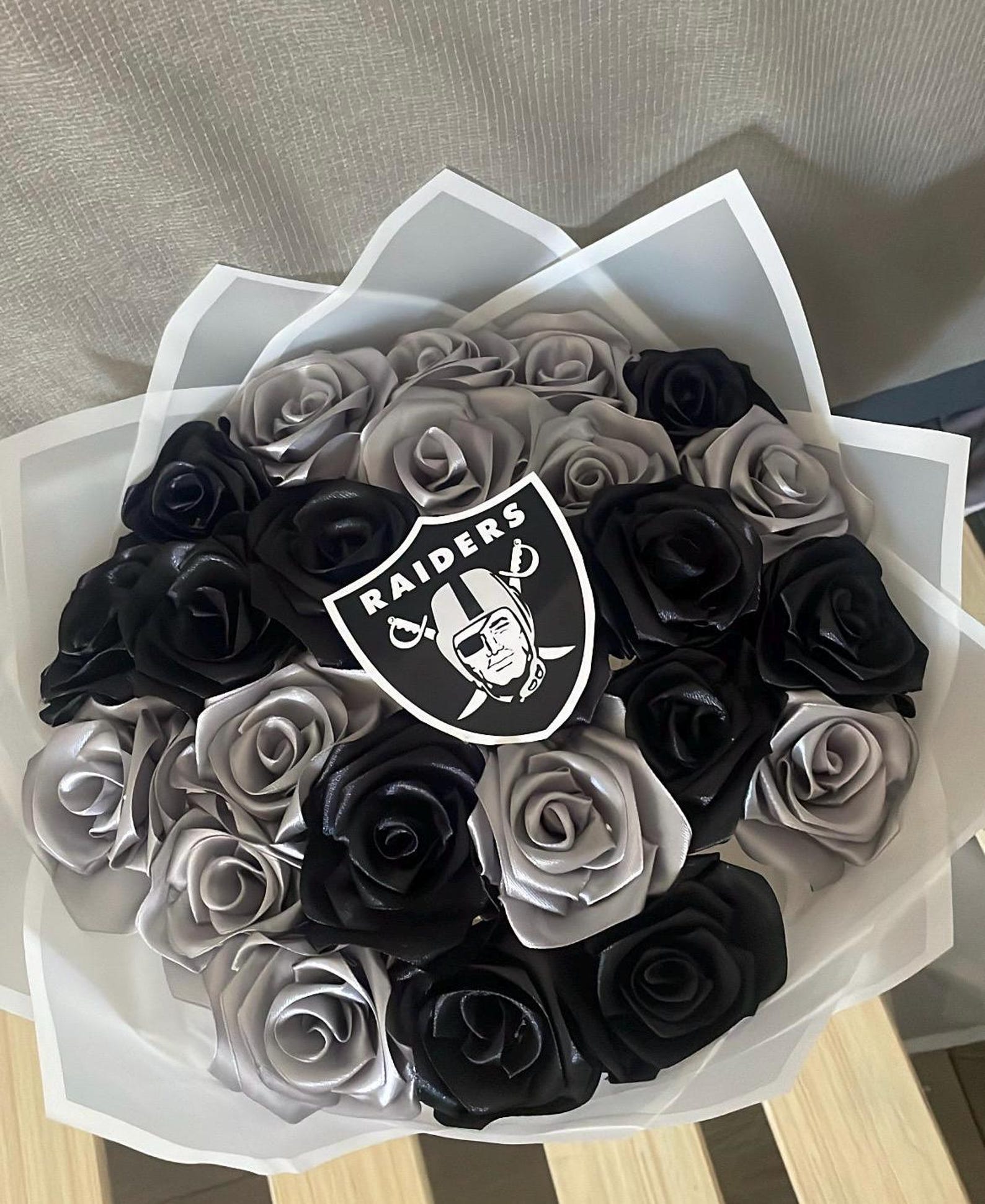 Raider NFL Eternal Rose Bouquet (25 Count) - Etsy