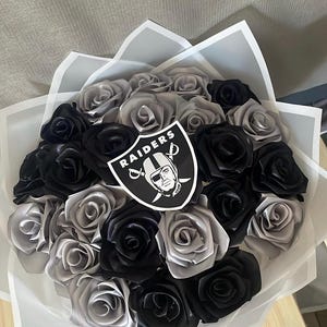 Raider NFL Eternal Rose Bouquet (25 Count) - Etsy