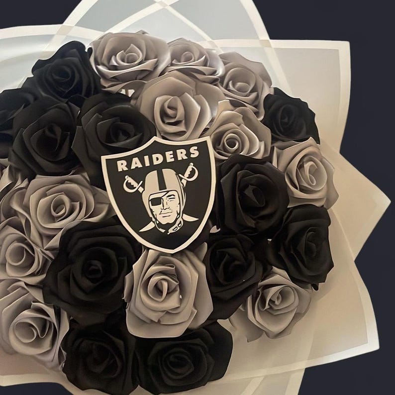 Raider NFL Eternal Rose Bouquet (25 Count) - Etsy