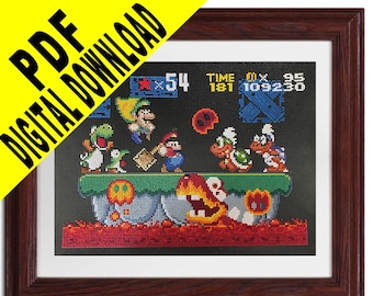 Super Mario Cross Stitch / Hama Bead Pixel Art Pattern - Etsy UK