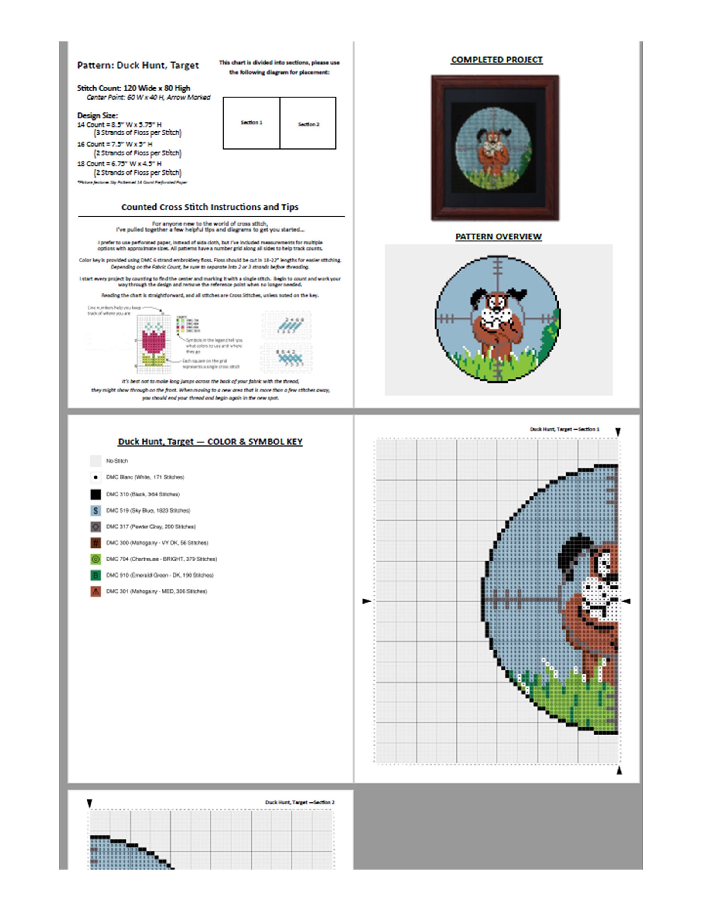 Duck Hunt Target Cross Stitch Pattern | Etsy