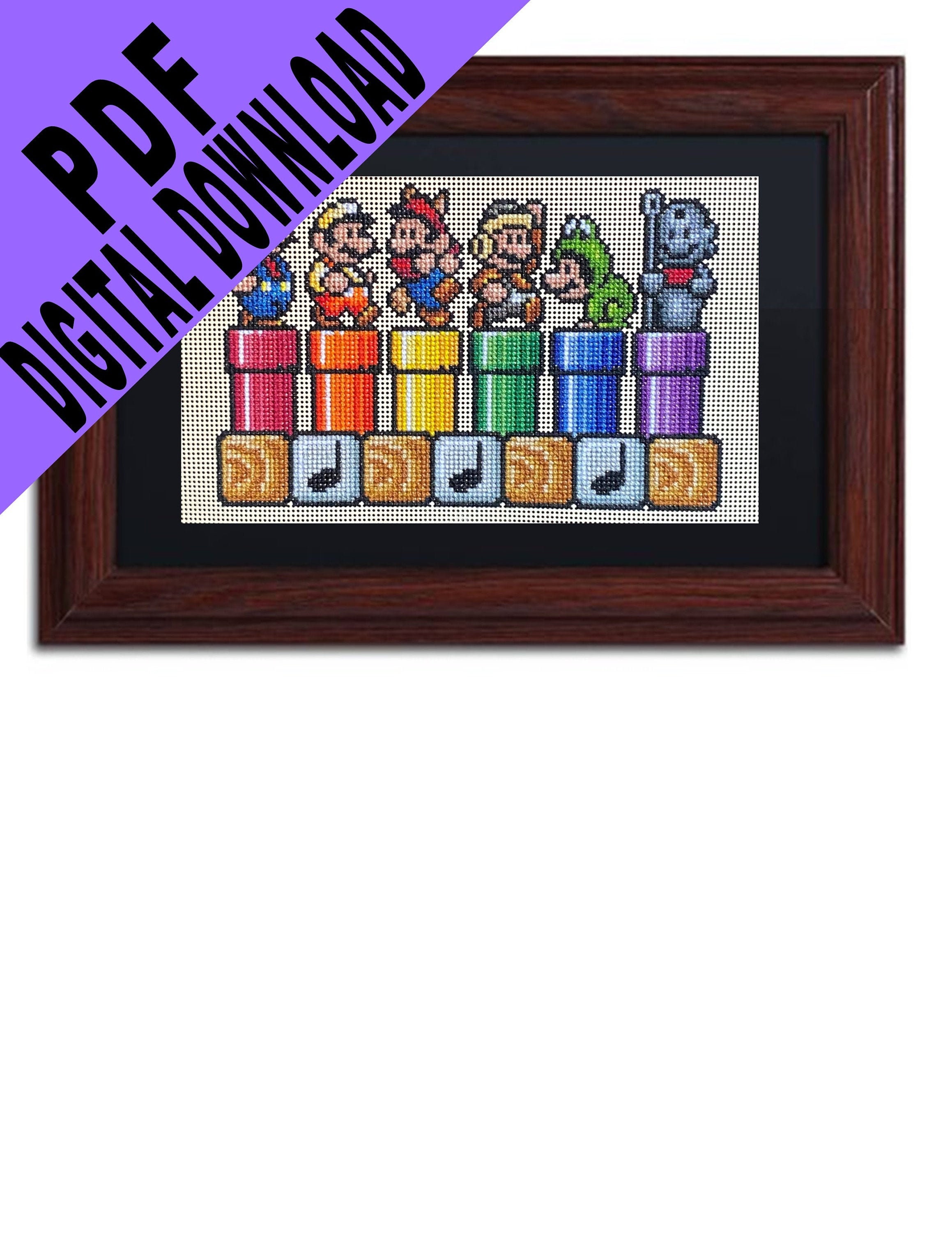 Super Mario 3 Pipes Cross Stitch Pattern - Etsy