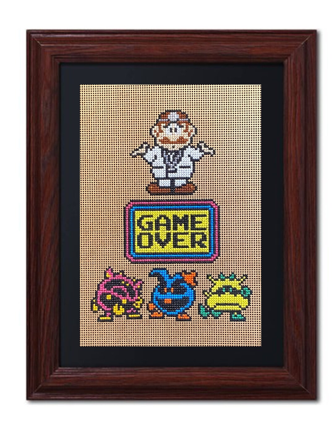Dr Mario, Game Over Cross Stitch - Etsy