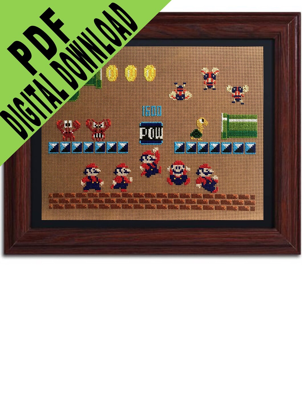 Mario Arcade Cross Stitch Pattern - Etsy
