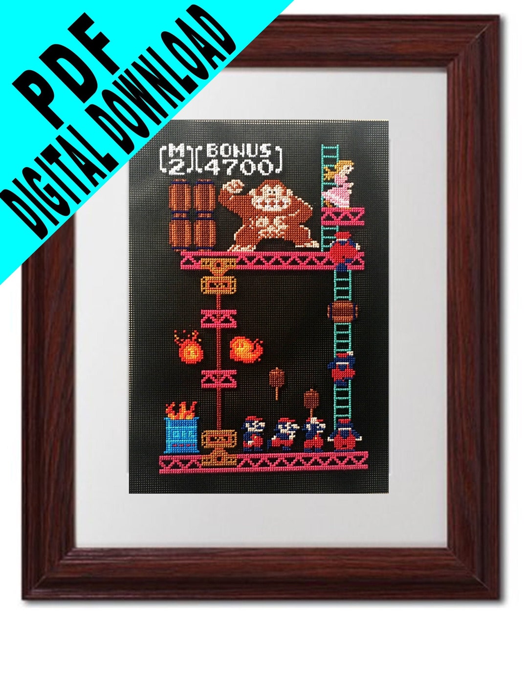 Donkey Kong Arcade Cross Stitch Pattern - Etsy