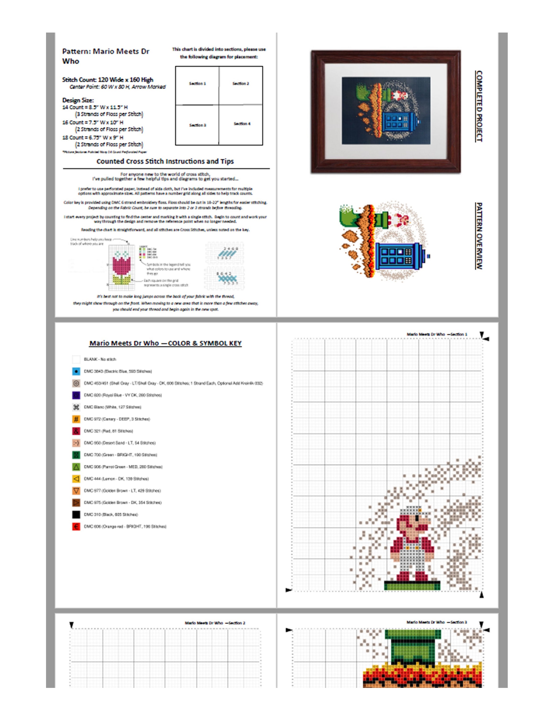 Mario Meets Dr Who Cross Stitch Pattern - Etsy