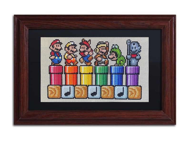 Super Mario 3 Pipes Cross Stitch MADE TO ORDER - Etsy