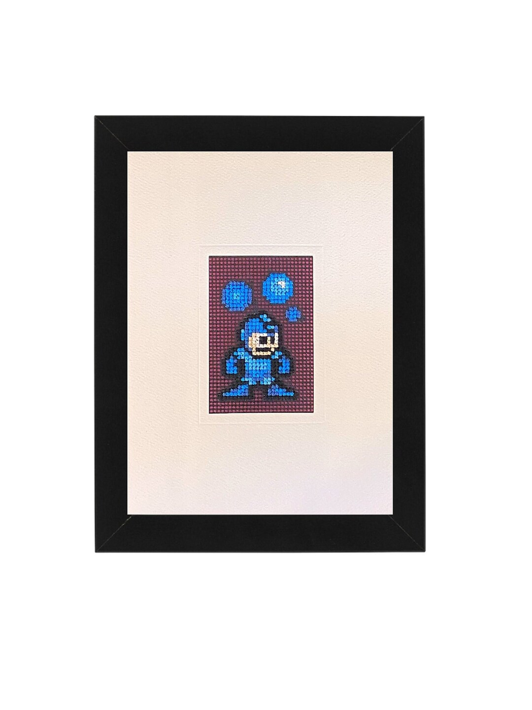 Mega Man Cross Stitch 5x7 Card - Etsy