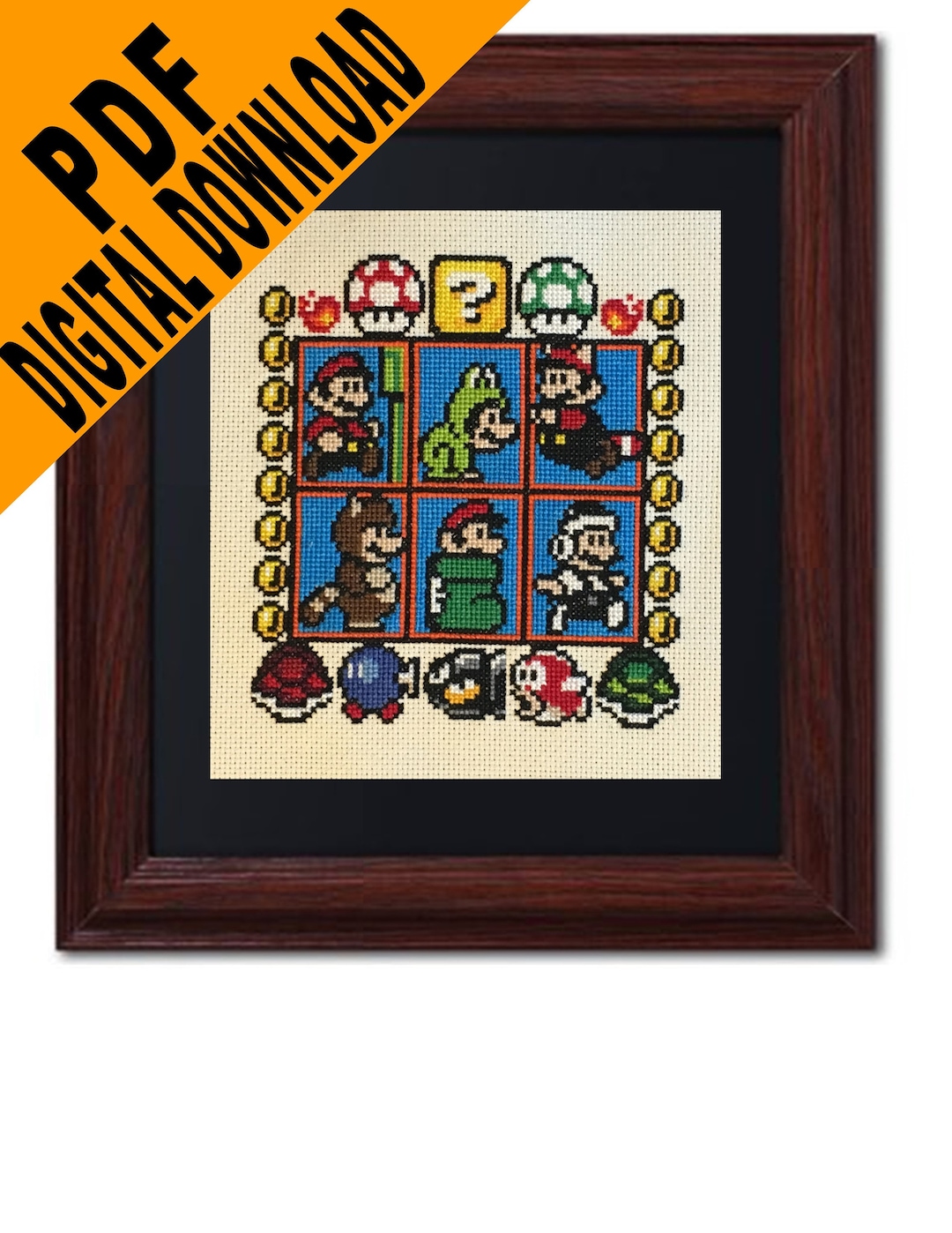 Mario Cross Stitch Pattern - Etsy