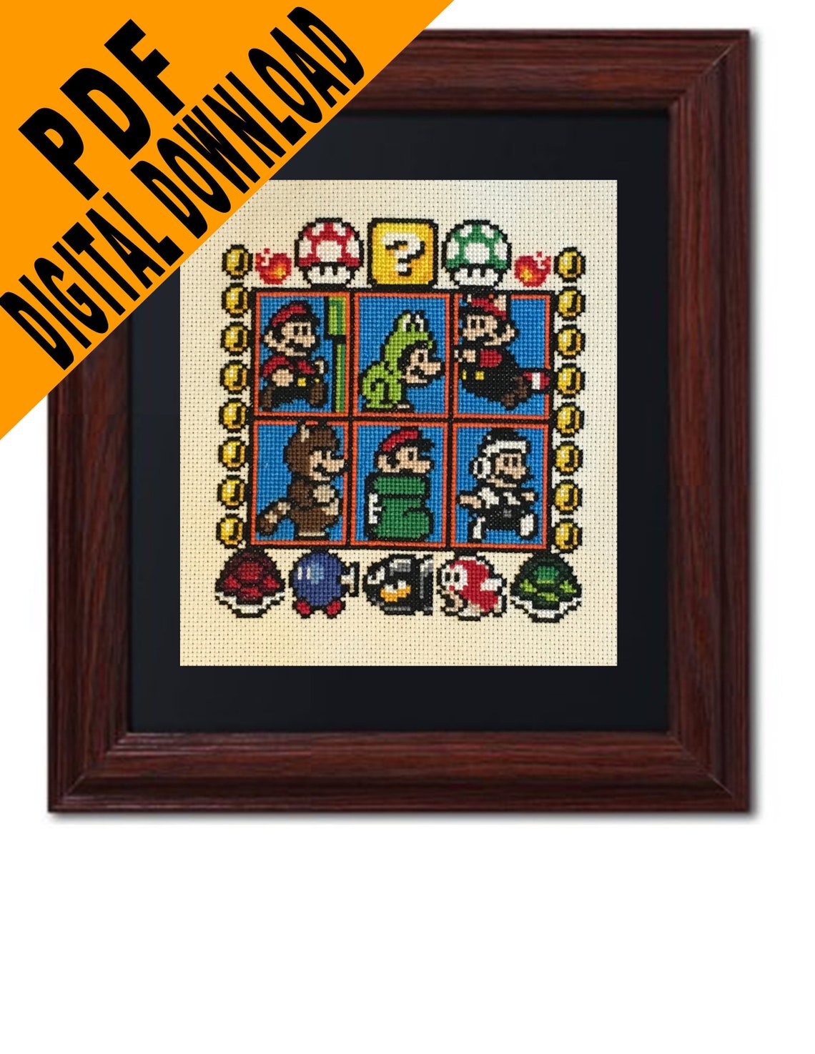 Mario Cross Stitch Pattern - Etsy