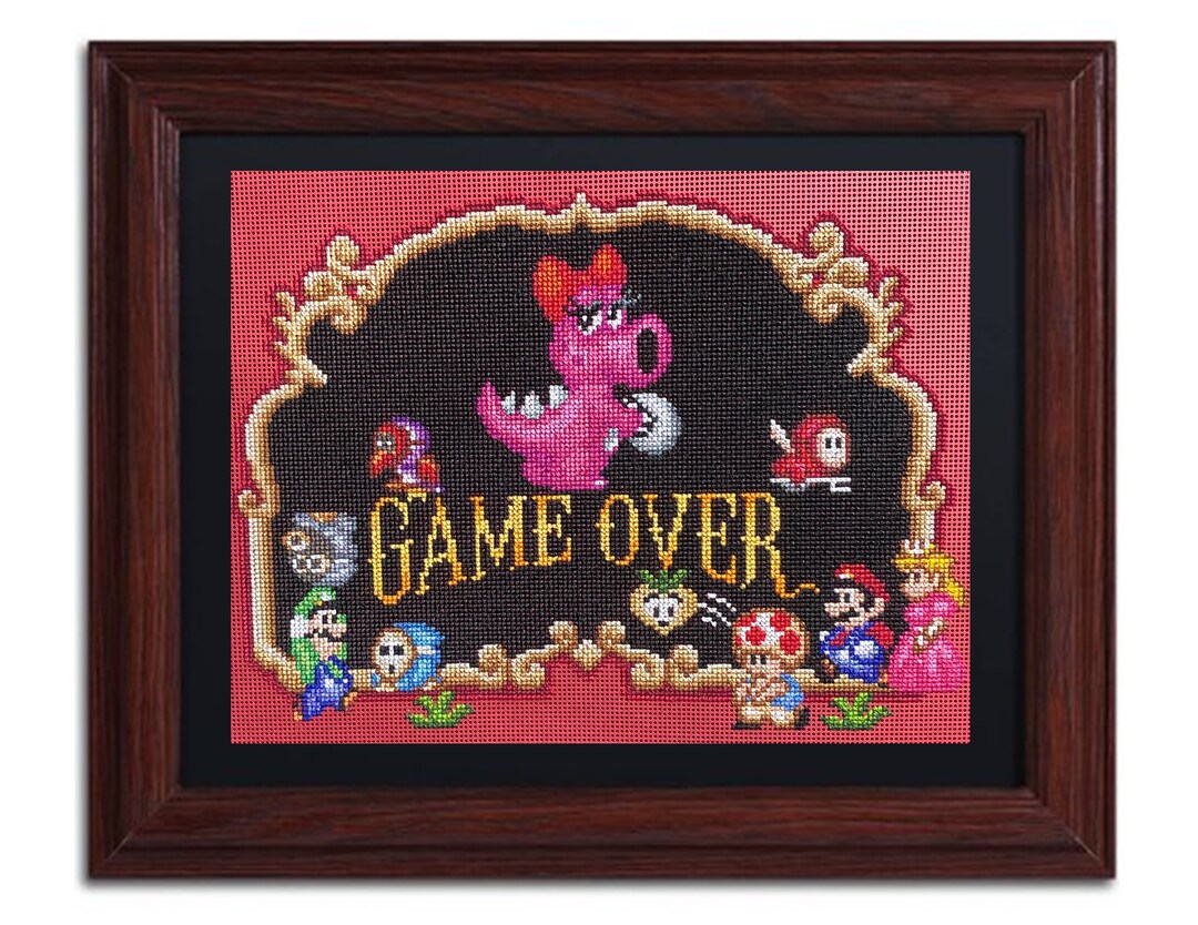 Game Over, Super Mario 2 Cross Stitch - MADE TO ORDER - Etsy