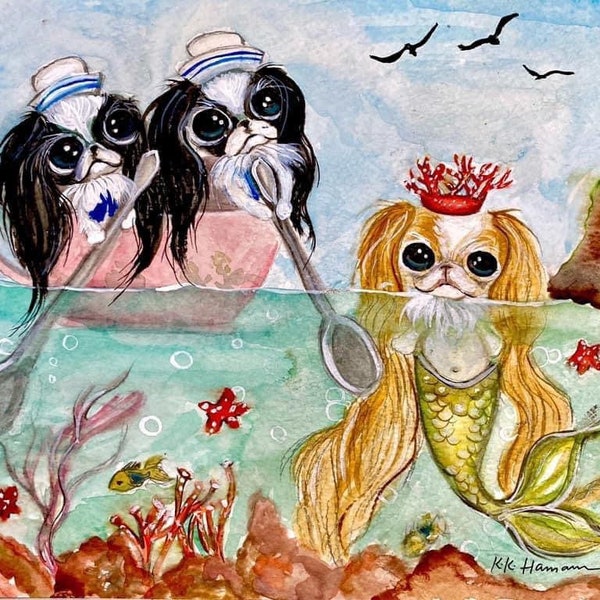 Japanese Mermaid Art - Etsy