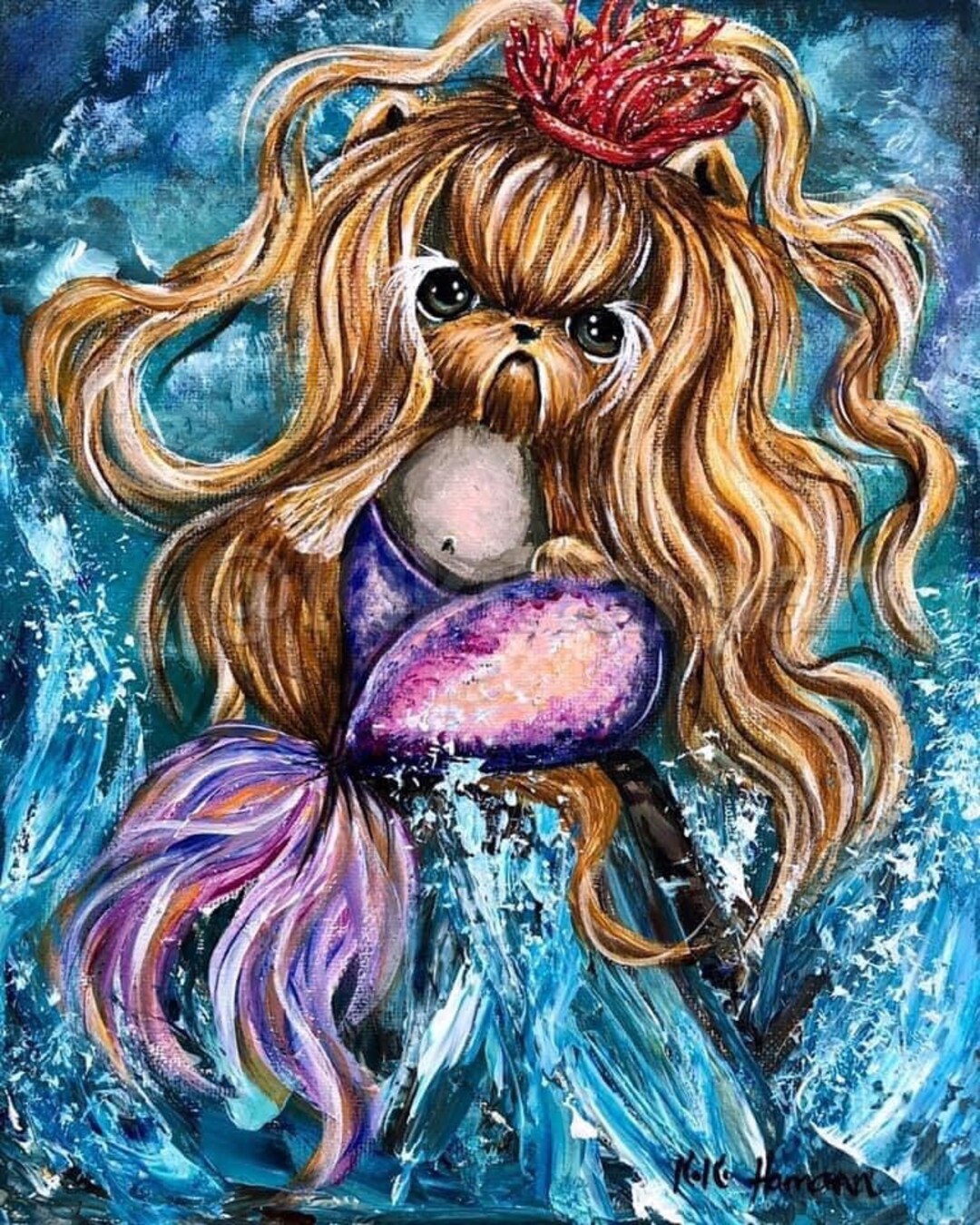 Yorkielle Limited Edition Yorkie Print Wall Decor Art Anime Inspired ...