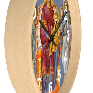 Wall Clock Mother of God,theotokos,panagia,virgin Mary With Holy ...