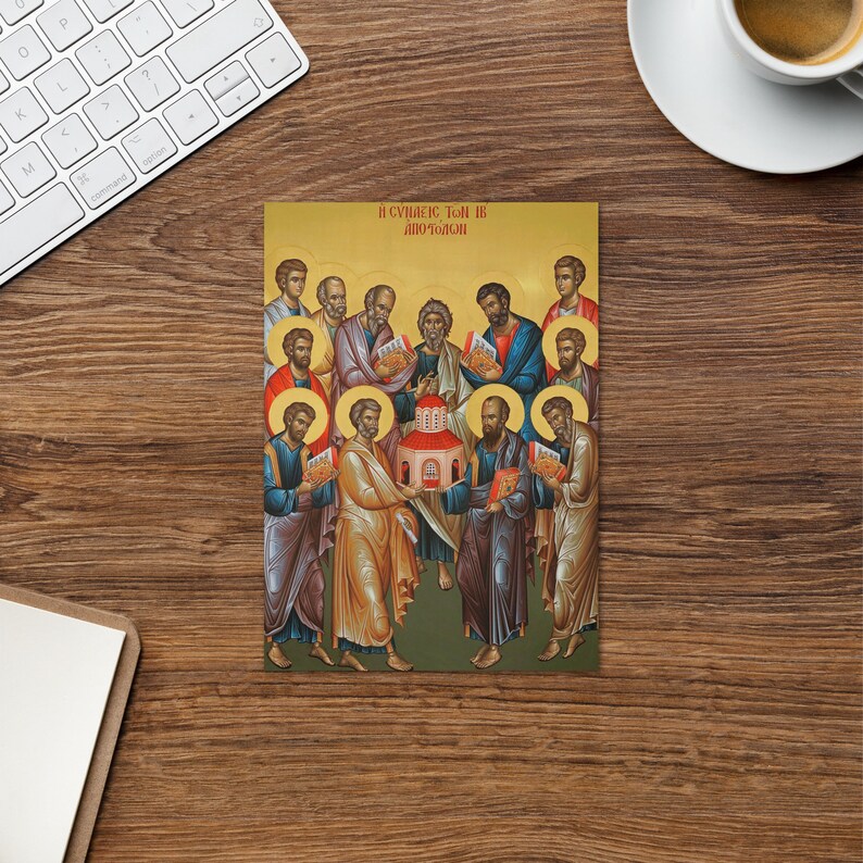 Greeting Card Synaxis of the Holy Apostles ,orthodox Byzantine Artwork ...