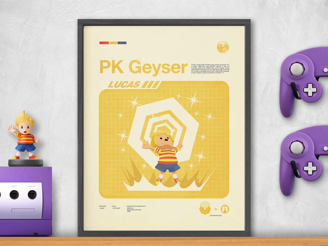 Super Smash Bros Moveset Series - LUCAS / PK GEYSER No.37 - Etsy