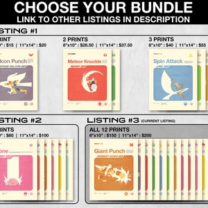 Super Smash Bros Moveset Series - Listing 3 (all 12 Prints) : Super ...
