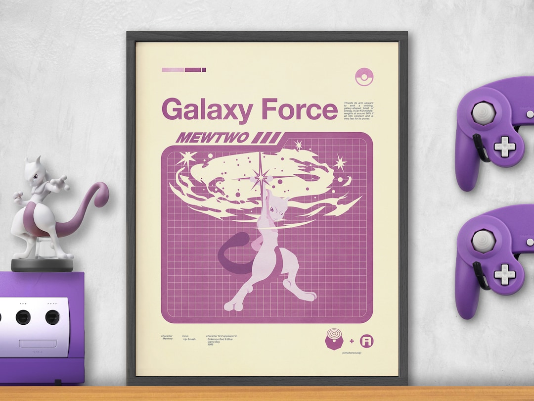 Super Smash Bros Moveset Series - MEWTWO / GALAXY FORCE No.24 - Etsy