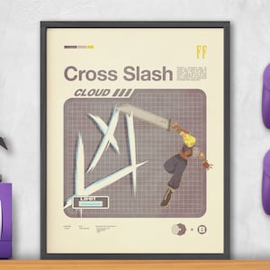 Super Smash Bros Moveset Series - CLOUD / CROSS SLASH No.61 - Etsy