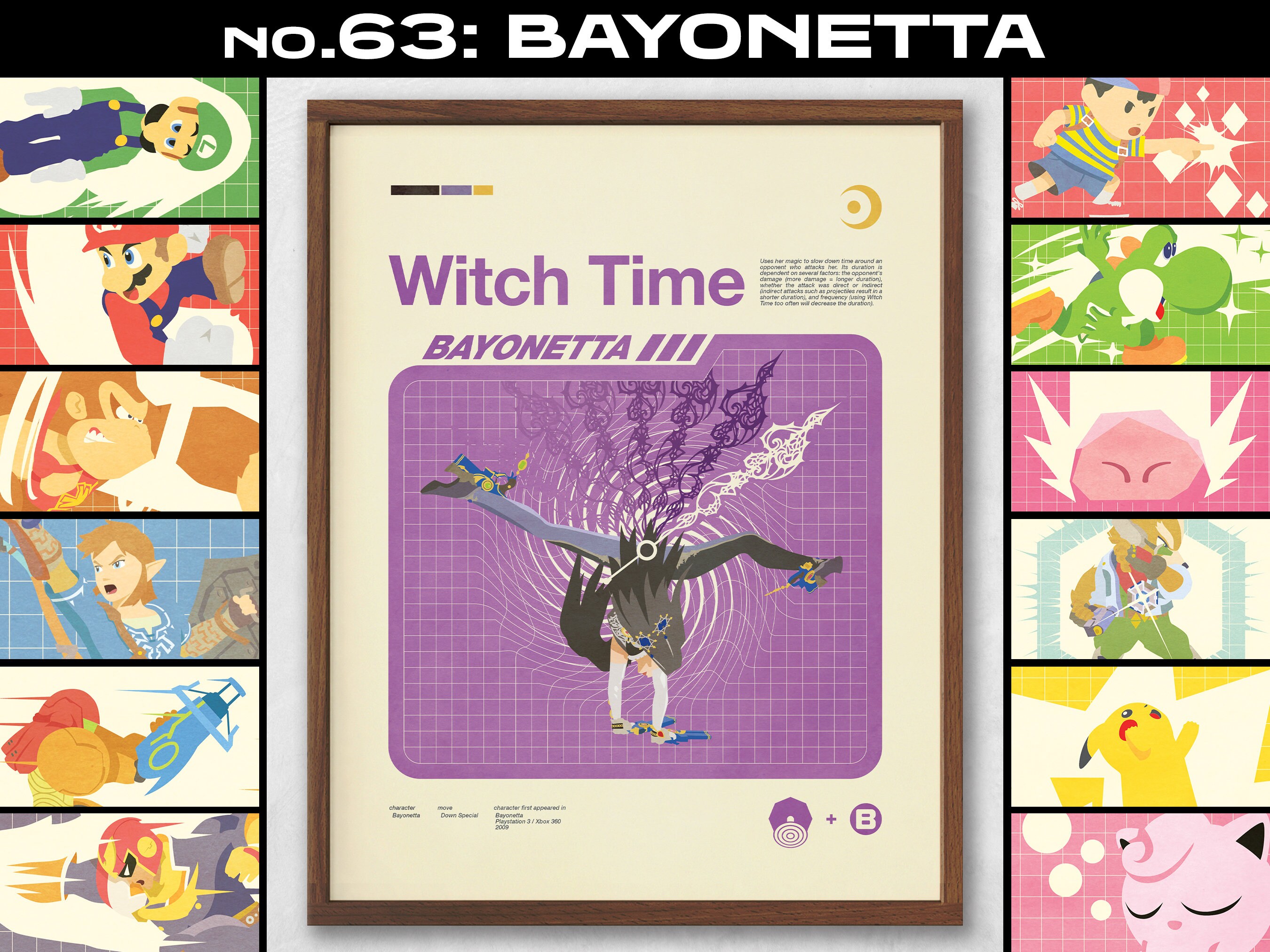 Smash Bros Moveset Series - BAYONETTA / WITCH TIME No.63 - Etsy