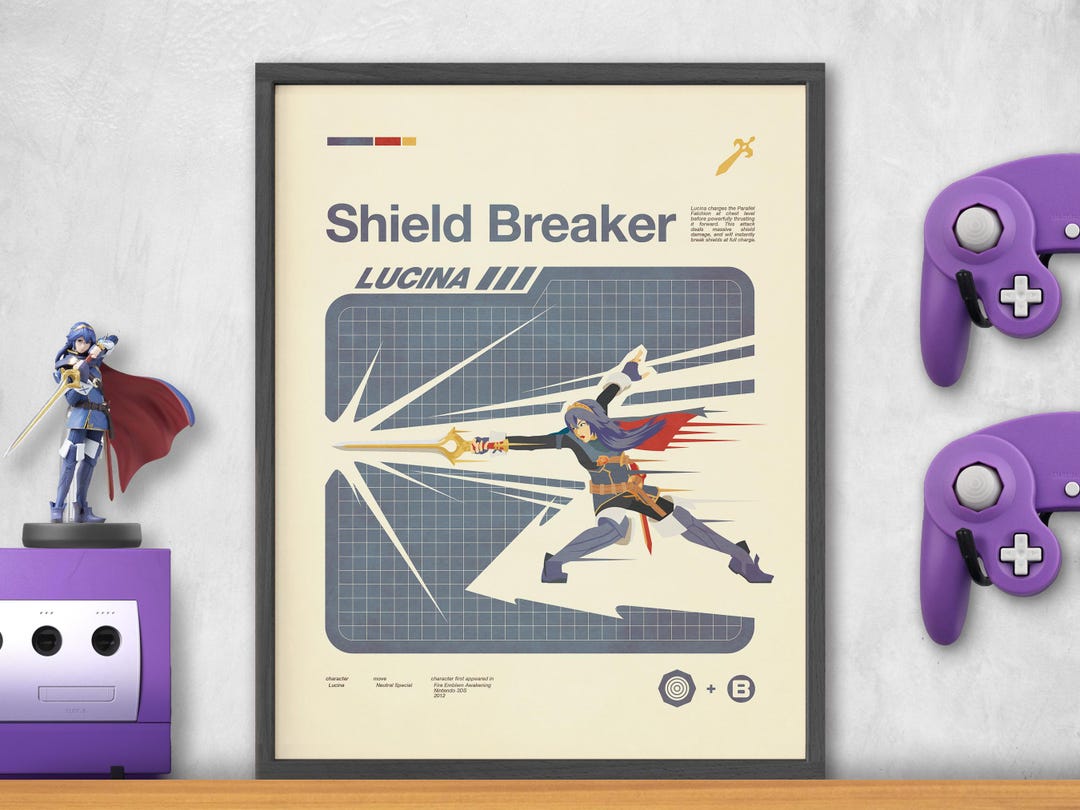Smash Bros Moveset Series - LUCINA / SHIELD BREAKER No.21e - Etsy