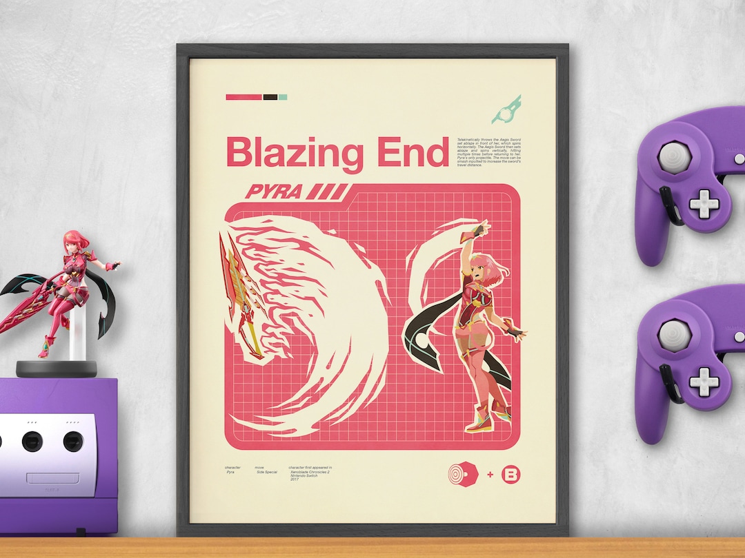 Super Smash Bros Moveset Series - PYRA / BLAZING END No.79 - Etsy