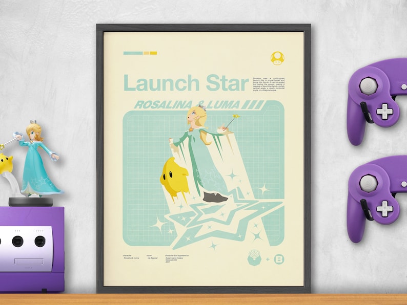 Smash Bros Moveset Series - ROSALINA & LUMA / Launch Star No.48 - Etsy