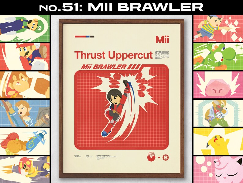 Super Smash Bros Moveset Series - Mii BRAWLER / THRUST UPPERCUT No.51 ...