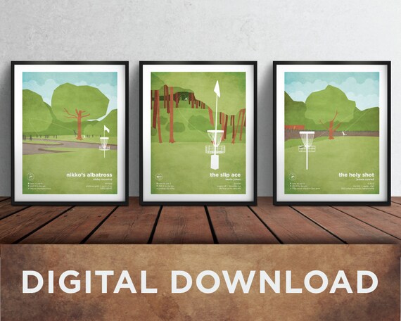 Disc Golf Print Series DIGITAL DOWNLOAD | Etsy