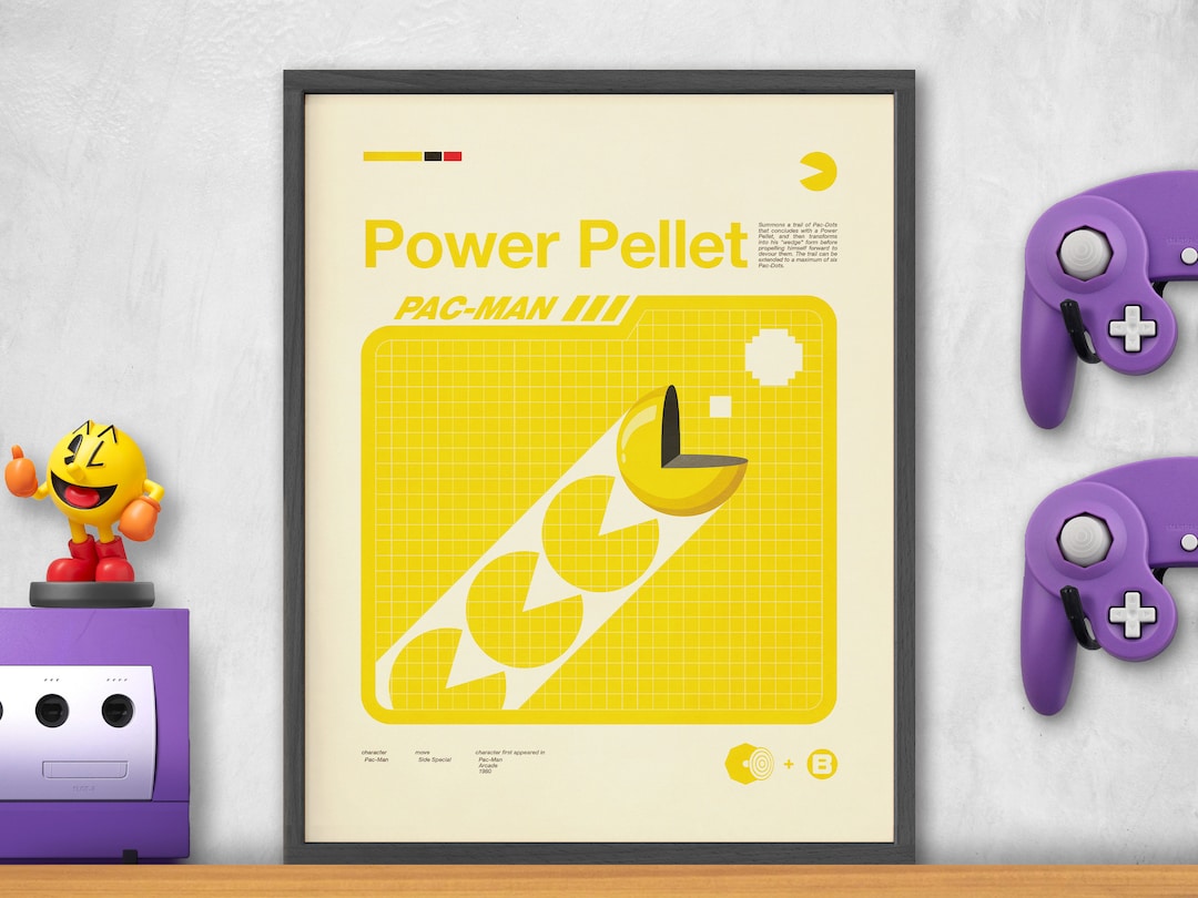 Super Smash Bros Moveset Series - PAC MAN / Power Pellet No.55 - Etsy