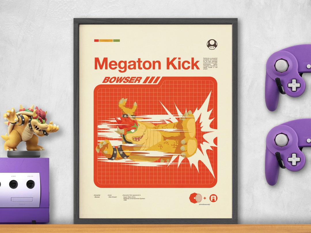 Super Smash Bros Moveset Series - BOWSER / MEGATON KICK No.14 - Etsy