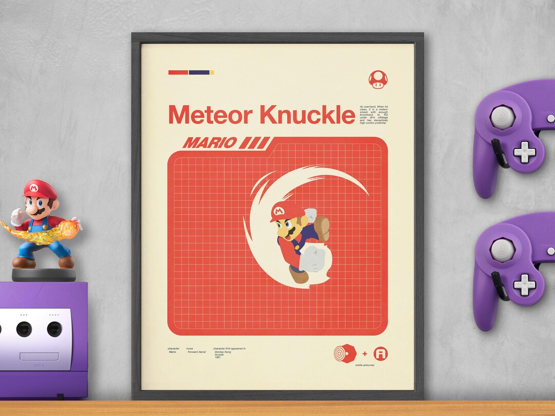 Smash Bros Moveset Series - MARIO / METEOR KNUCKLE No.1 - Etsy