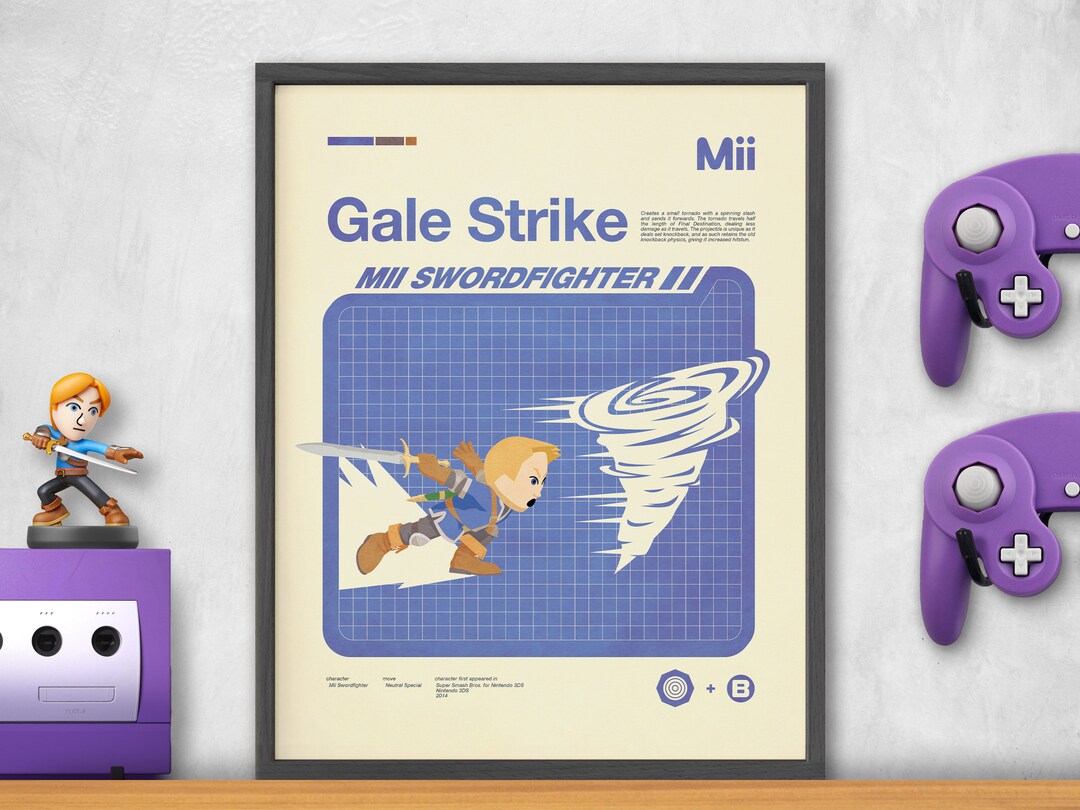 Super Smash Bros Moveset Series - MII SWORDFIGHTER / Gale Strike No.52 ...