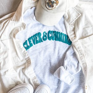 Clever & Cunning Adult Unisex Puff Crewneck - Etsy