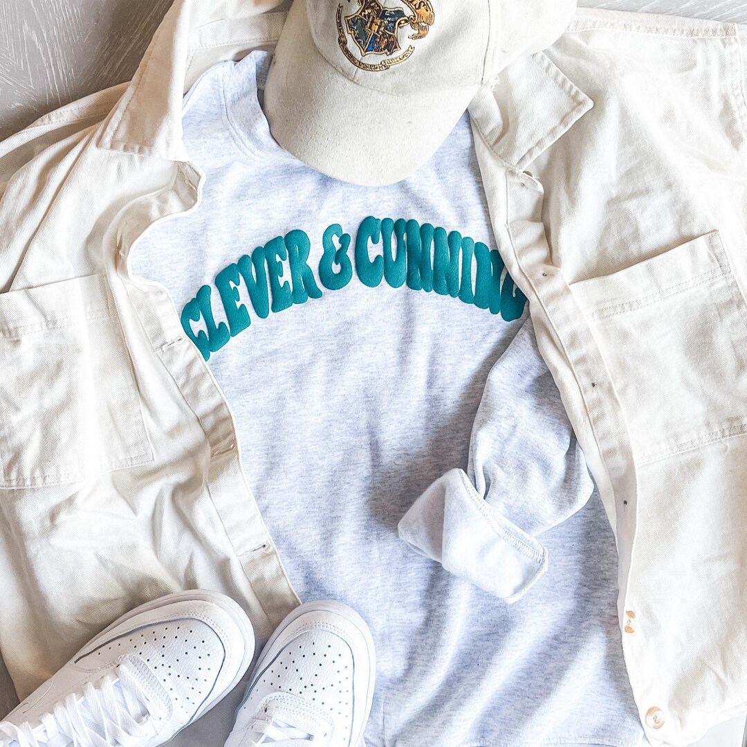 Clever & Cunning Adult Unisex Puff Crewneck - Etsy