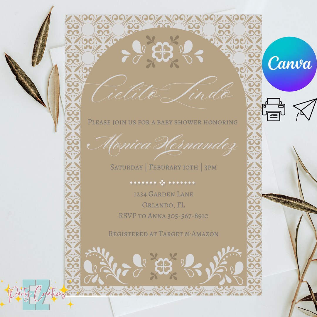 Neutral Cielito Lindo Baby Shower Invitation - Etsy