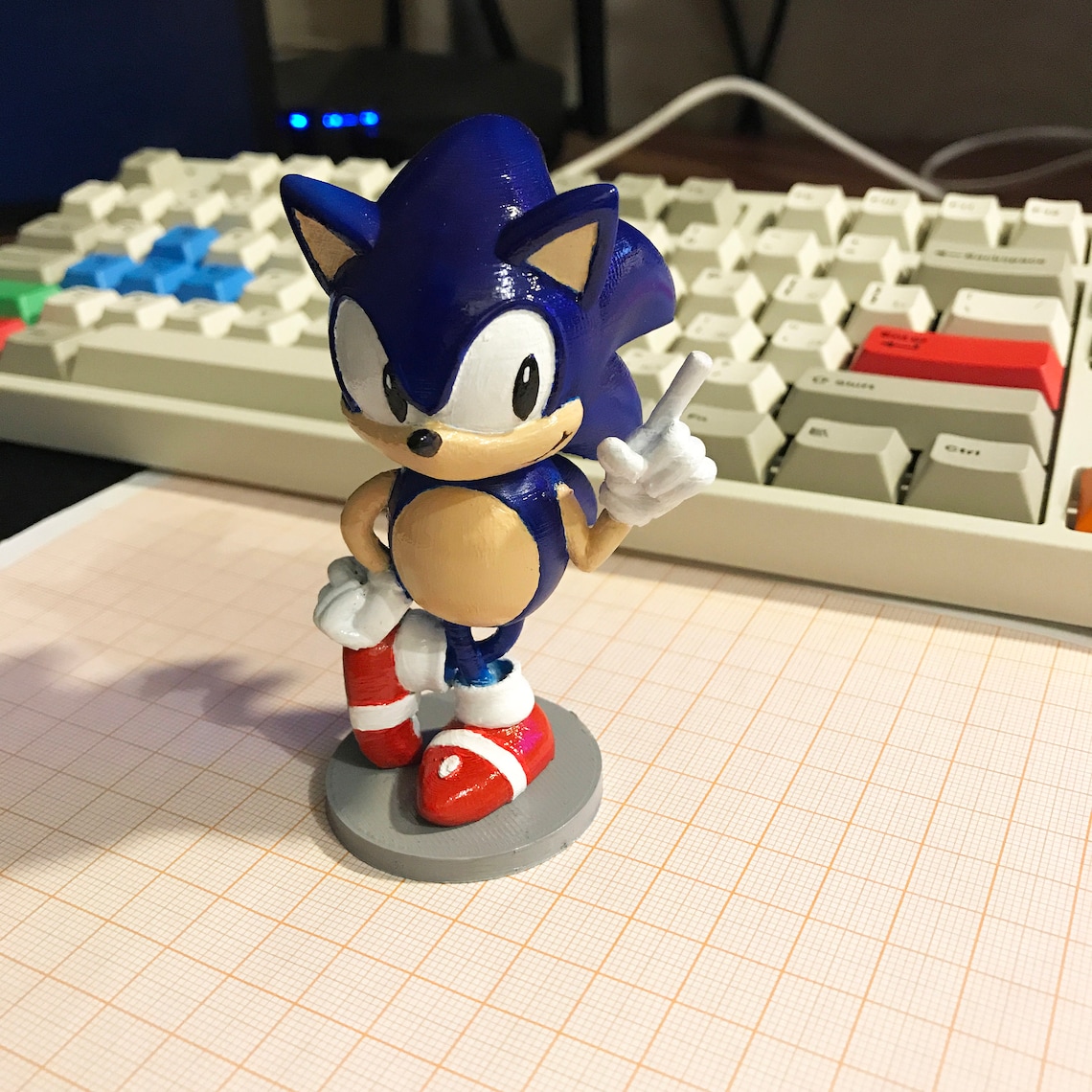 Sonic 3d printed handpainted model/figurine | Etsy