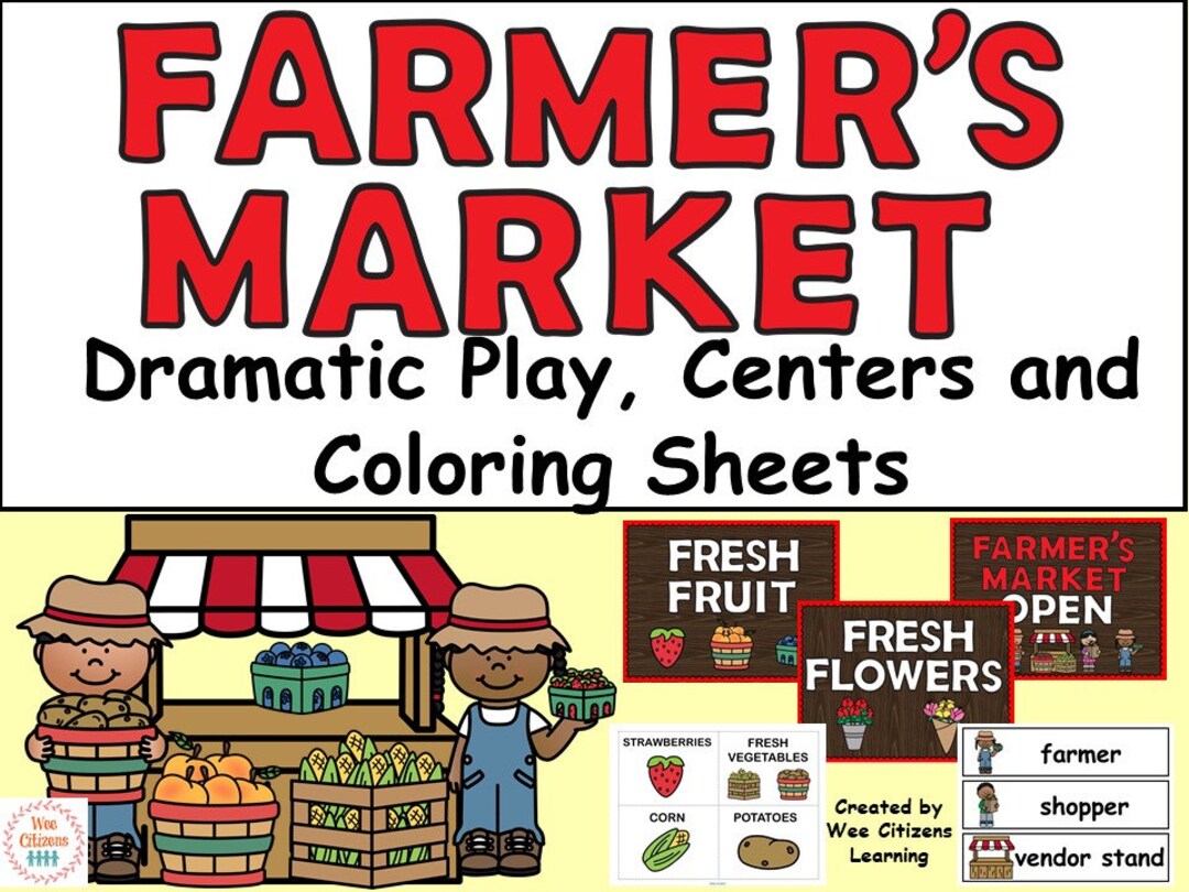 Farmer's Market Dramatic Play Center - Etsy