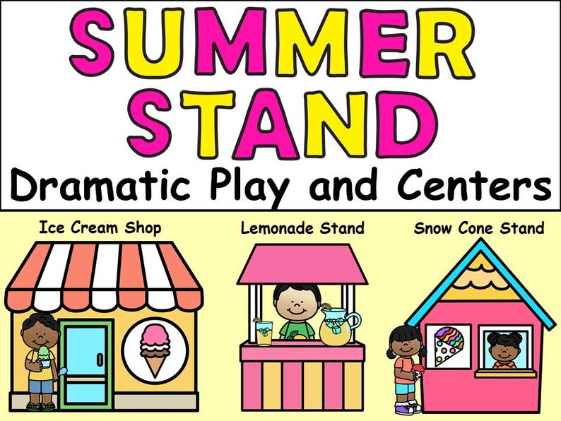 SUMMER STAND Dramatic Play Ice Cream Shop Lemonade Stand - Etsy